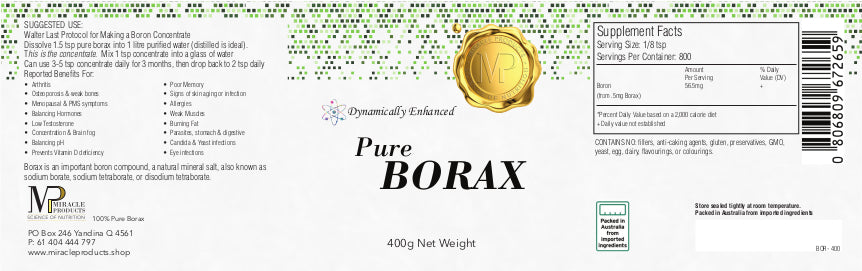 Borax Pure (Click image to select size: 150g or 400g) - Miracle Products