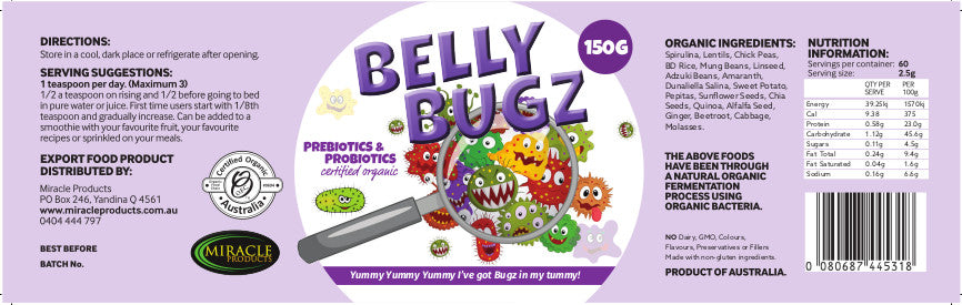 Belly Bugz Pre & Probiotic Formula (150g) - Miracle Products