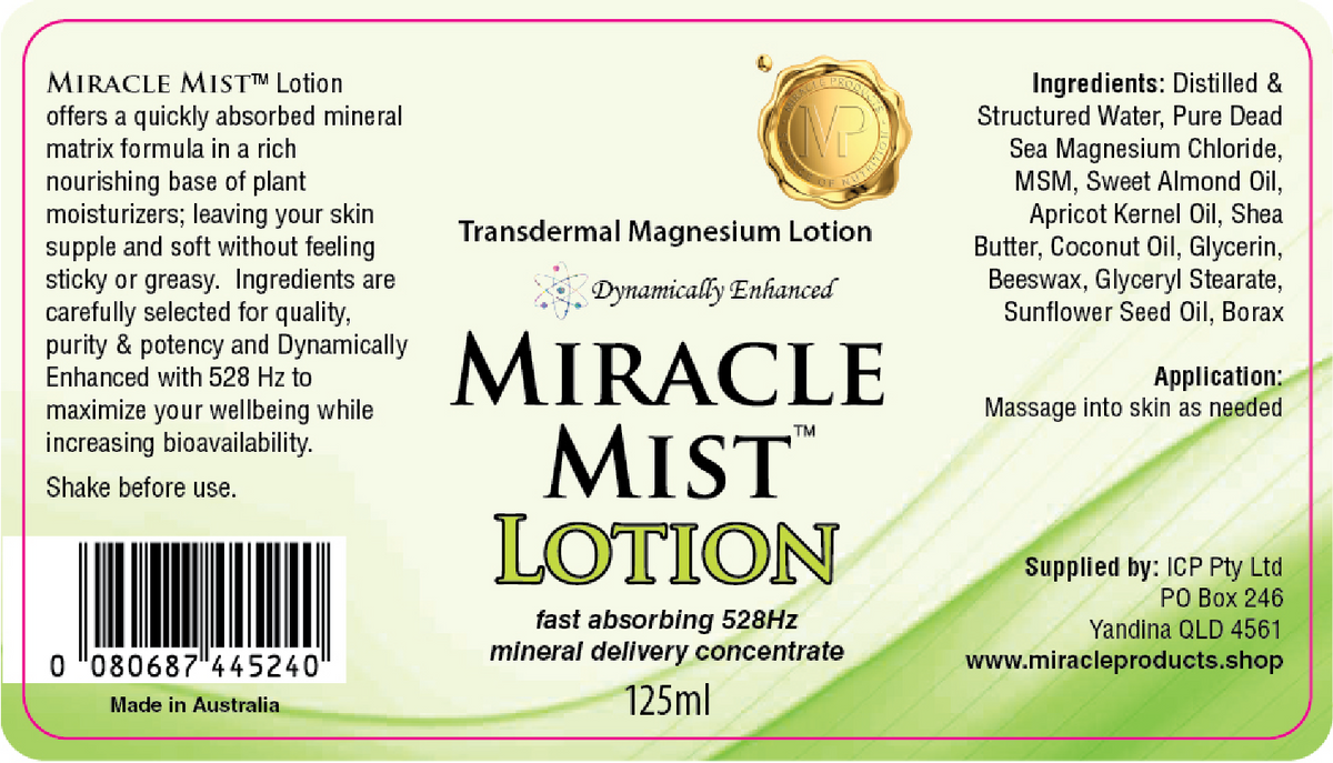 Magnesium Lotion (Click image to select size: 125ml or 250ml) - Miracle ...